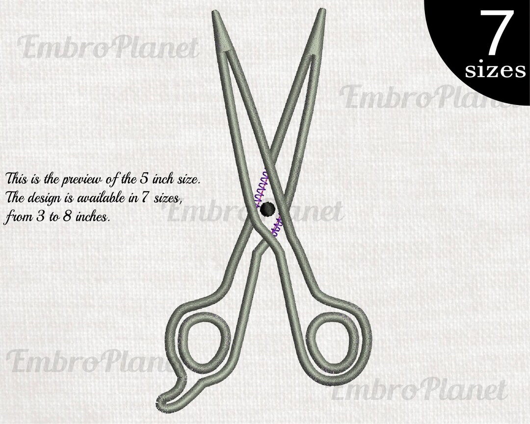 Scissors - Design for Embroidery Machine Instant Download Digital File ...