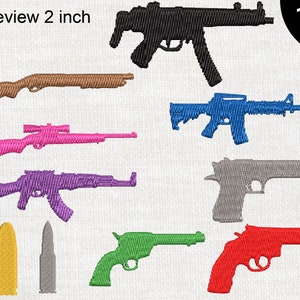 Guns - Designs for Embroidery Machine Instant Download Digital File ...
