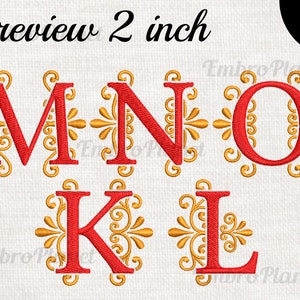 V5 Regal Letters KLMNO - Designs for Embroidery Machine Instant ...