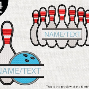 Bowling Embroidery - Etsy