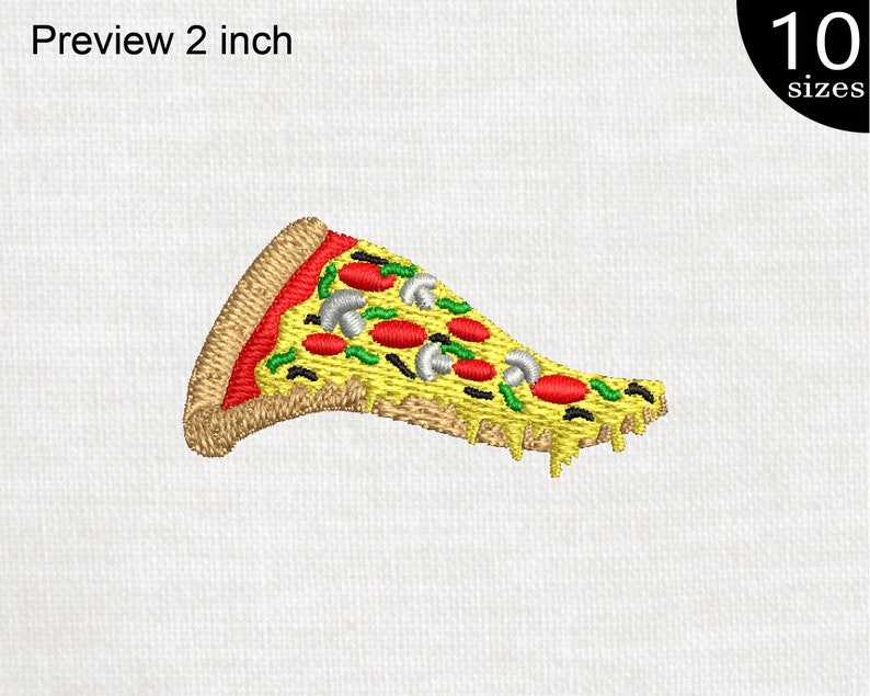 Pizza Slice Design for Embroidery Machine Instant Download - Etsy