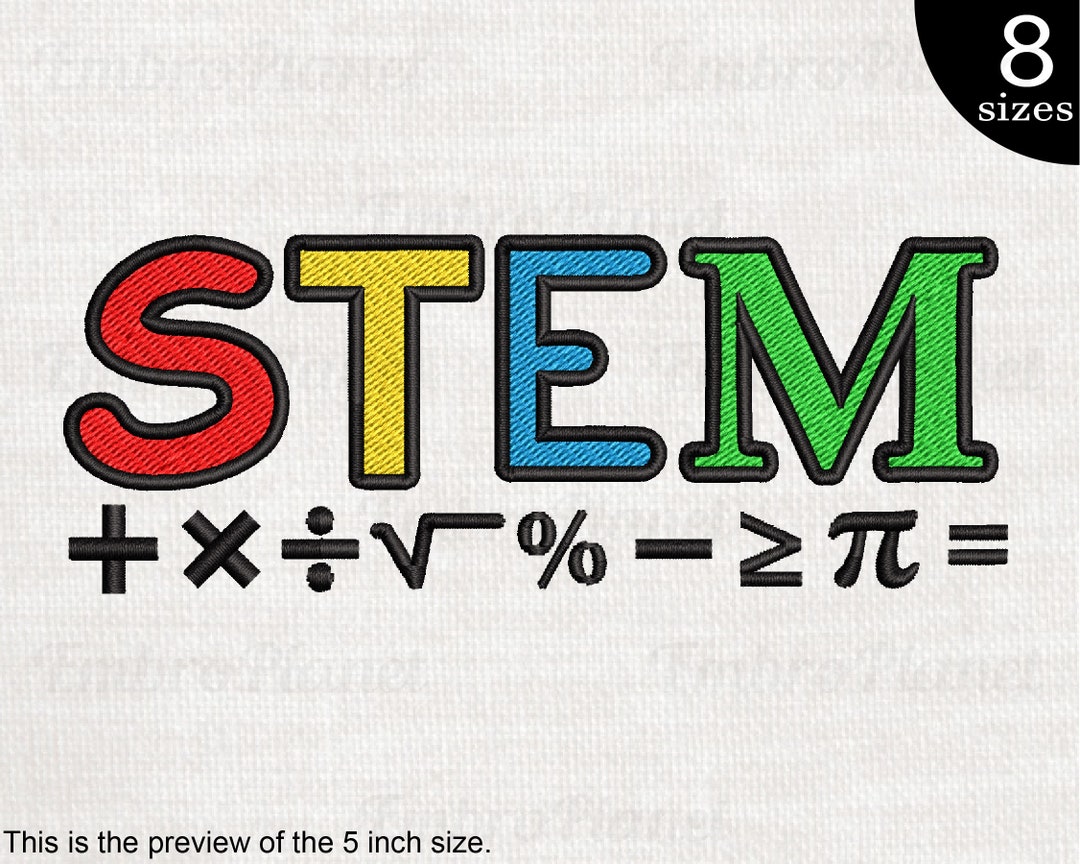Stem Math Signs Design for Embroidery Machine Instant Download Digital ...