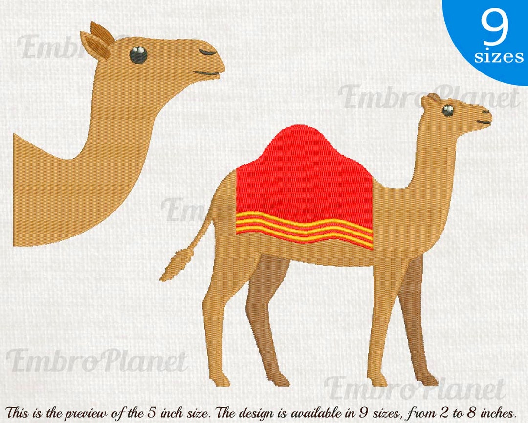 Camel Egypt Embroidery Files Design for Embroidery Machine, Instant ...