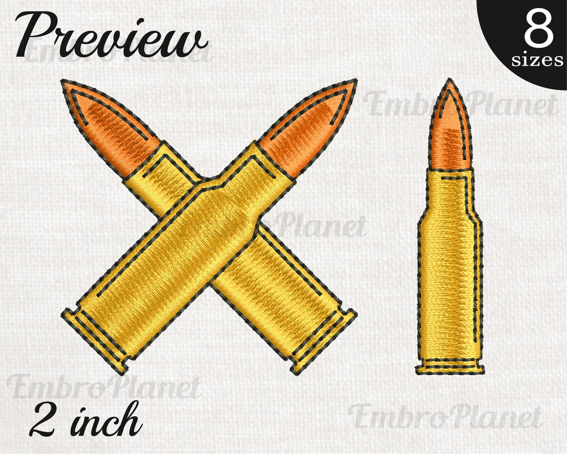 Bullets Design for Embroidery Machine Instant Download - Etsy