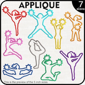 Applique Cheer Girls - Designs for Embroidery Machine Instant Download ...