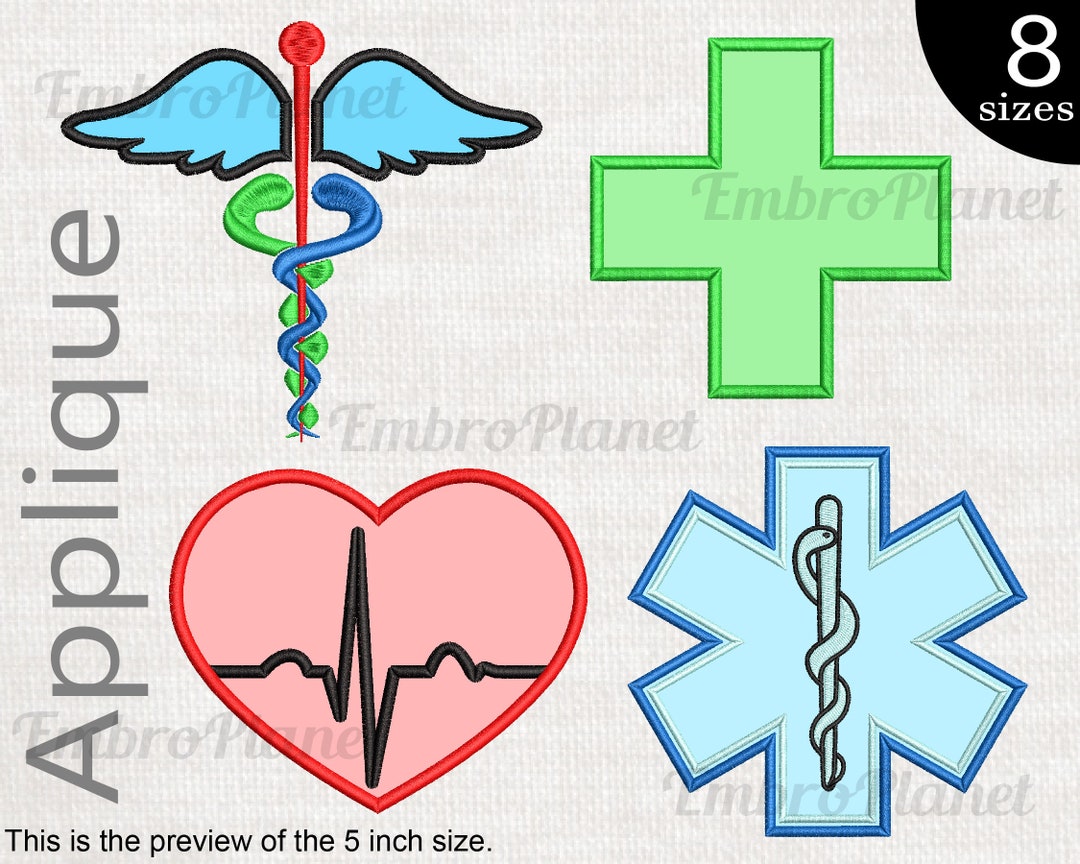 Medical Signs - Designs for Embroidery Machine Instant Download Digital ...