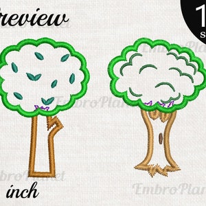 Applique Trees - Designs for Embroidery Machine, Instant Download ...