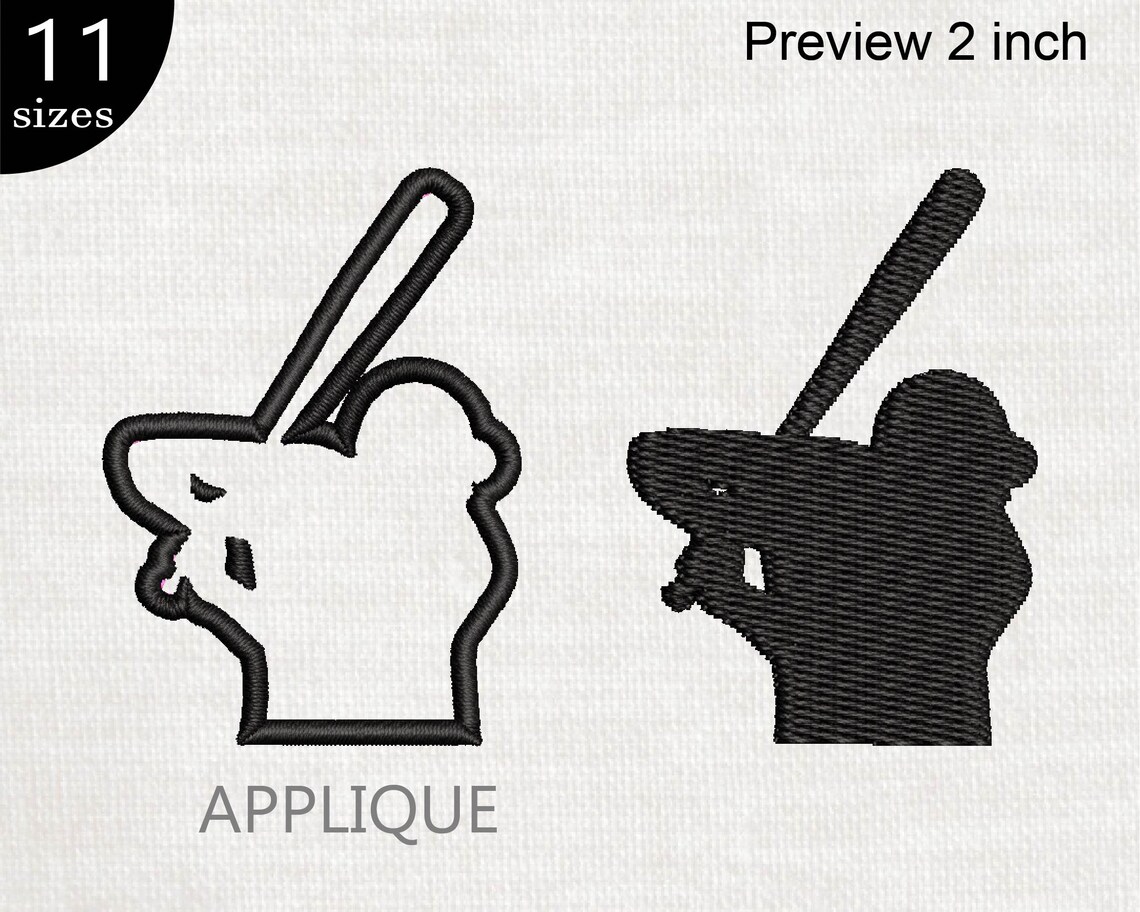Baseball Batter Designs for Embroidery Machine Instant - Etsy