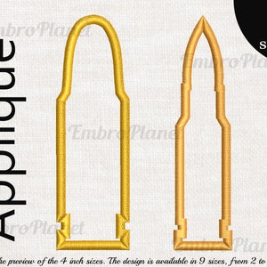 Applique Bullets Designs for Embroidery Machine Instant Download ...