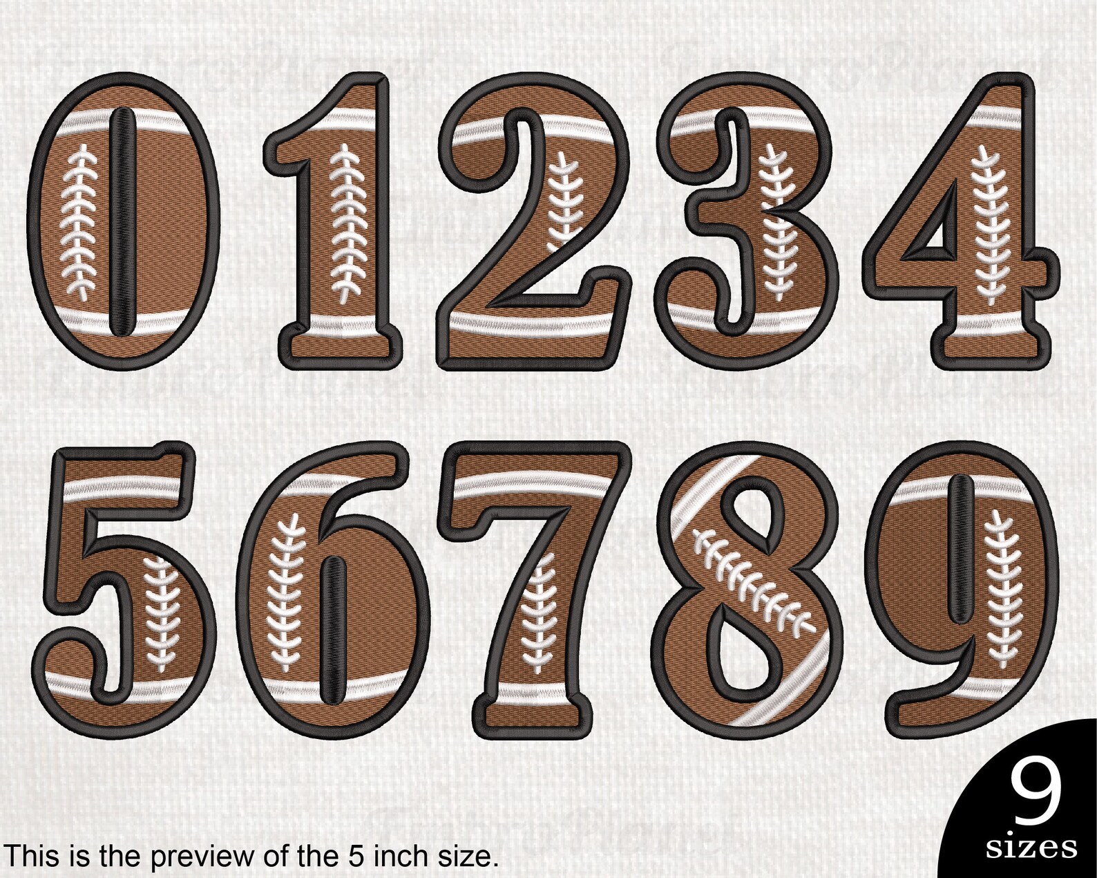 Football Numbers Designs for Embroidery Machine Instant - Etsy