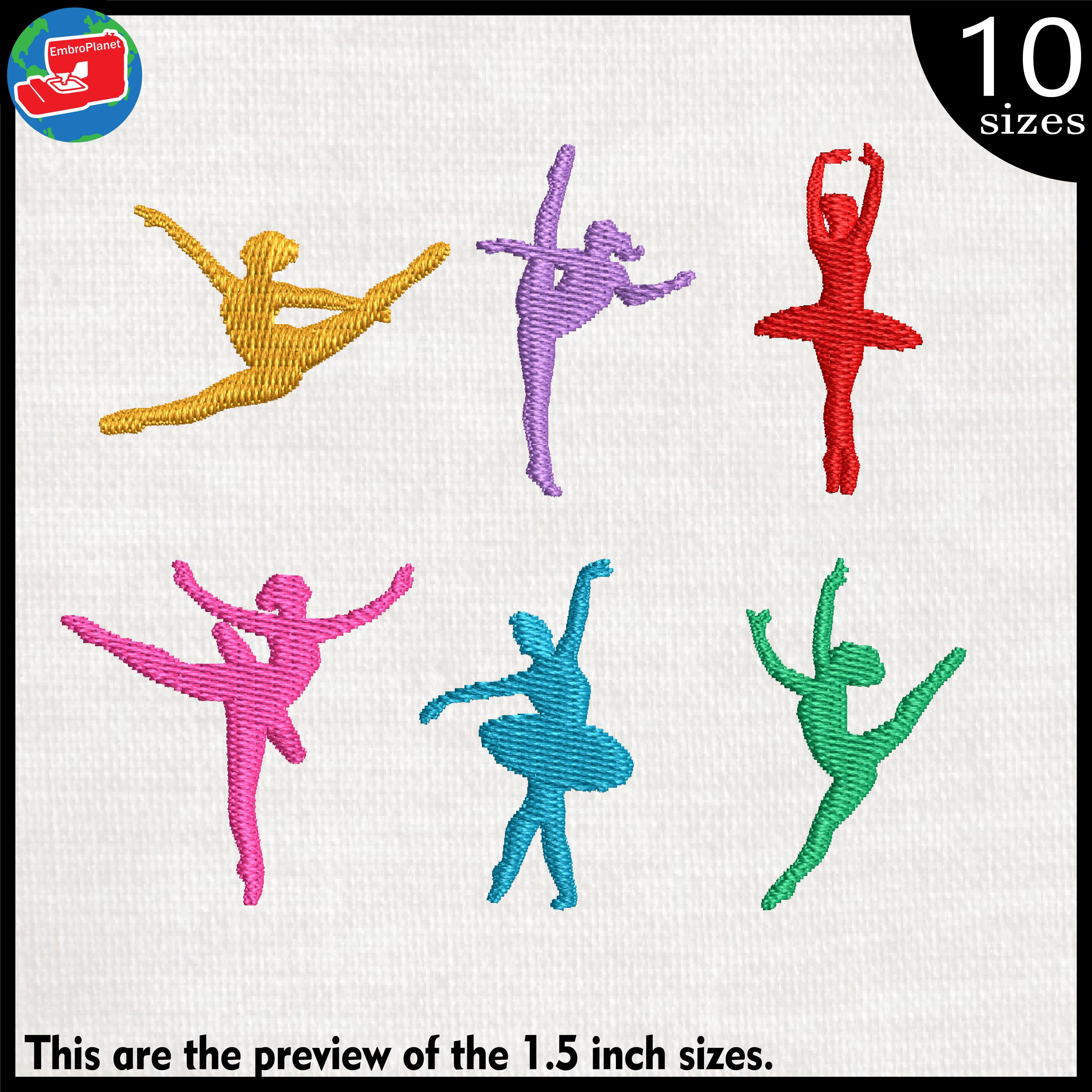 Ballet Dancer Embroidery Designs - Set of 10 Sizes (digital Download ...