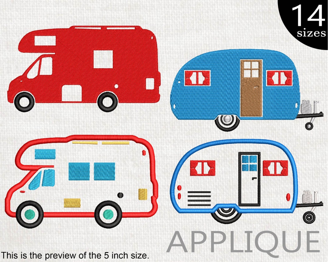 Campers - Designs Embroidery Machine Instant Download Commercial Use ...