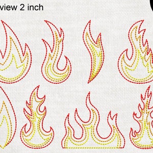 Outlines Fires - Designs for Embroidery Machine Instant Download ...
