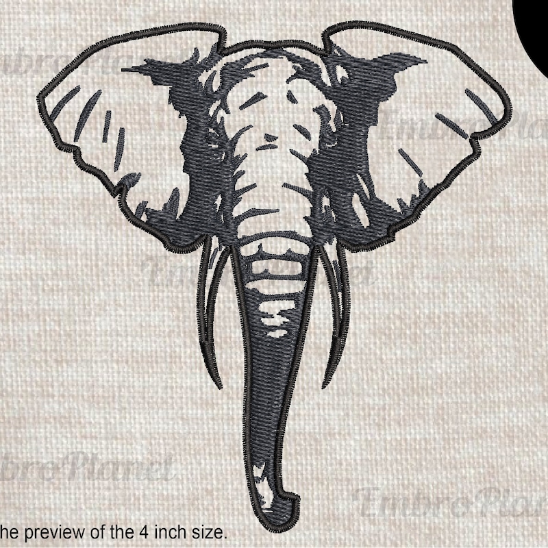 Elephant Machine Embroidery - Etsy