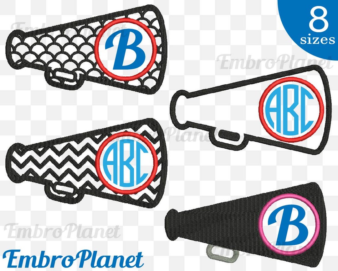 Megaphones - Designs for Embroidery Machine Instant Download Digital ...