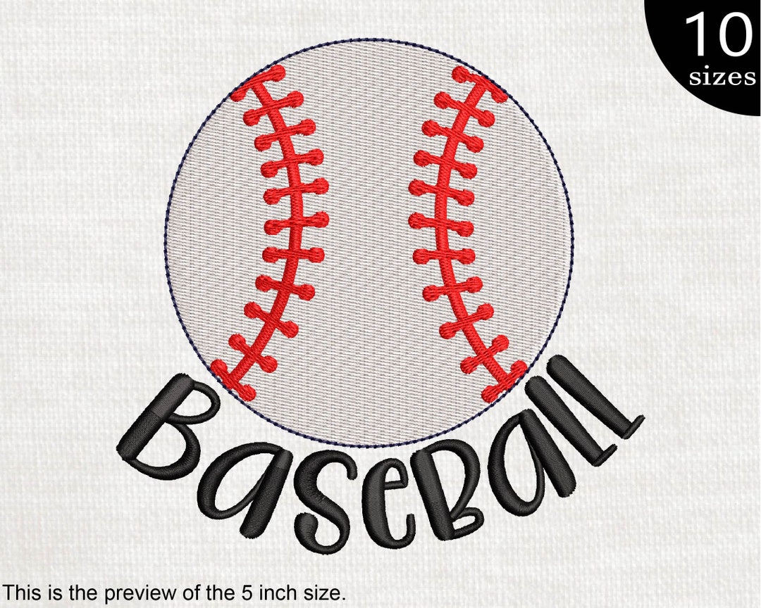 Baseball Ball - Design for Embroidery Machine Instant Download Digital ...