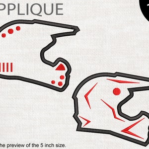 Applique Motocross Helmets - Designs for Embroidery Machine Digital ...