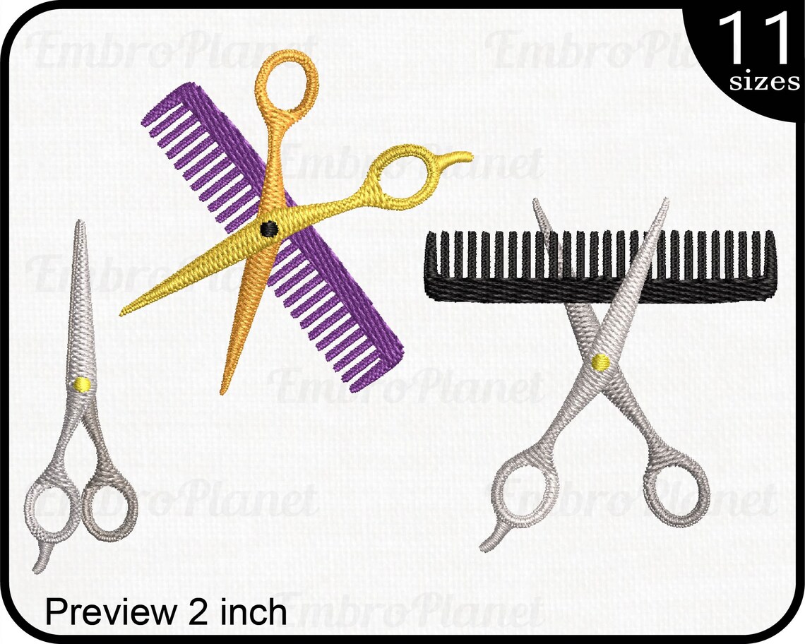 Scissors Designs for Embroidery Machine Instant Download - Etsy