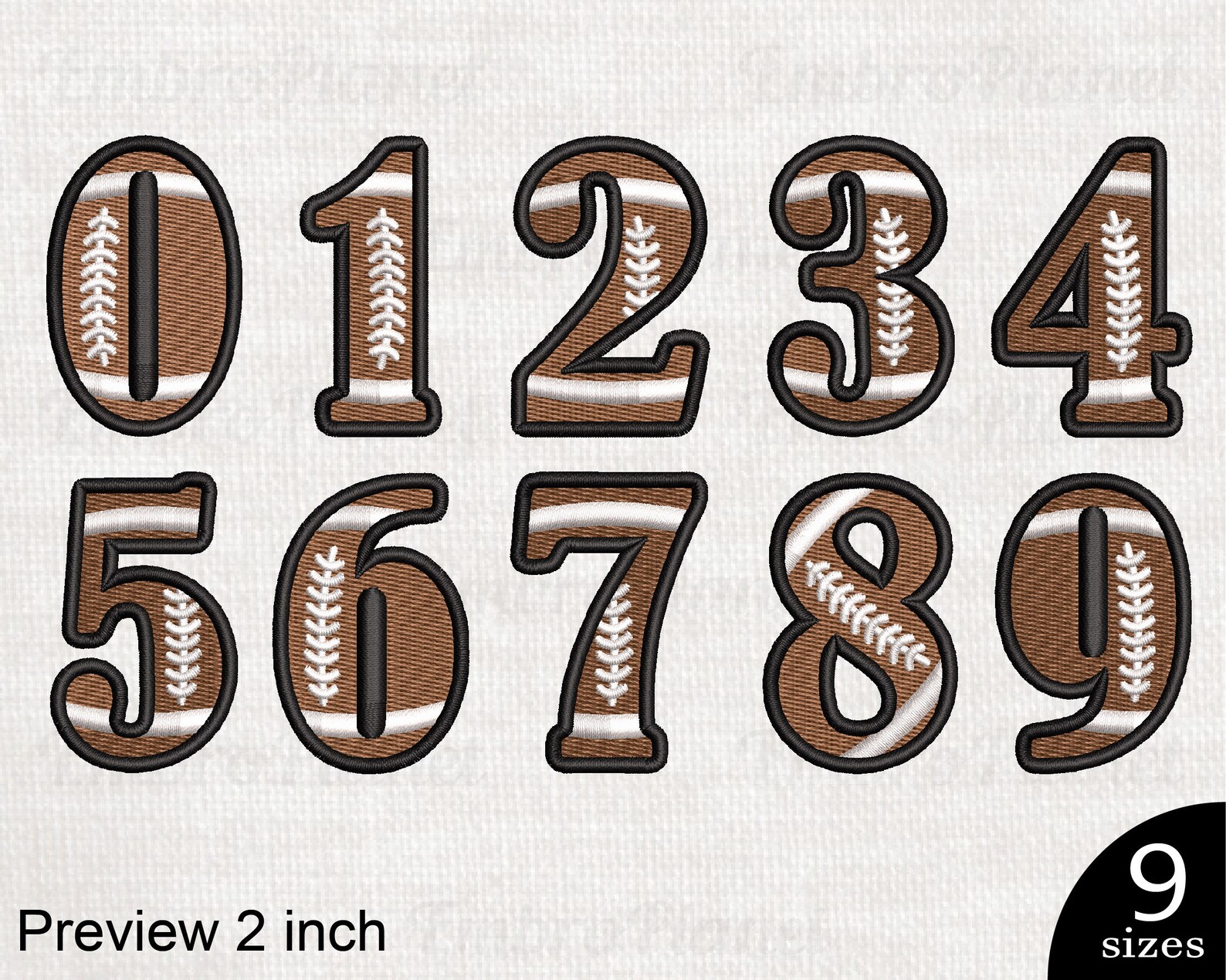 Football Numbers Designs for Embroidery Machine Instant - Etsy