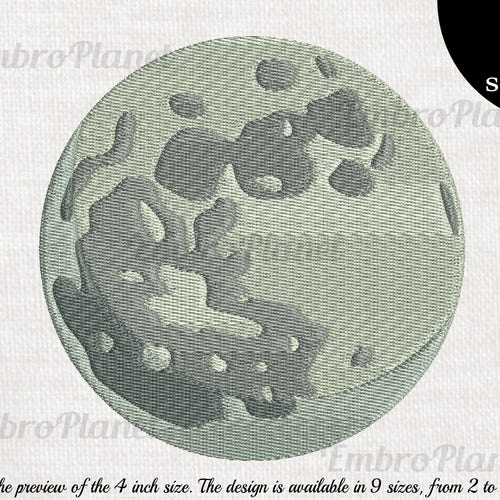 Moon Design for Embroidery Machine Instant Download Digital - Etsy