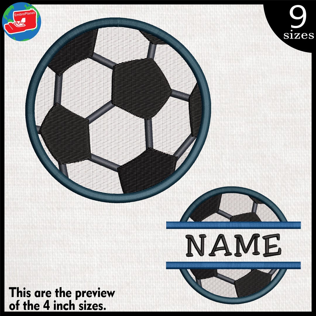 Soccer Ball Embroidery Design - Instant Download (9 Sizes) - Etsy