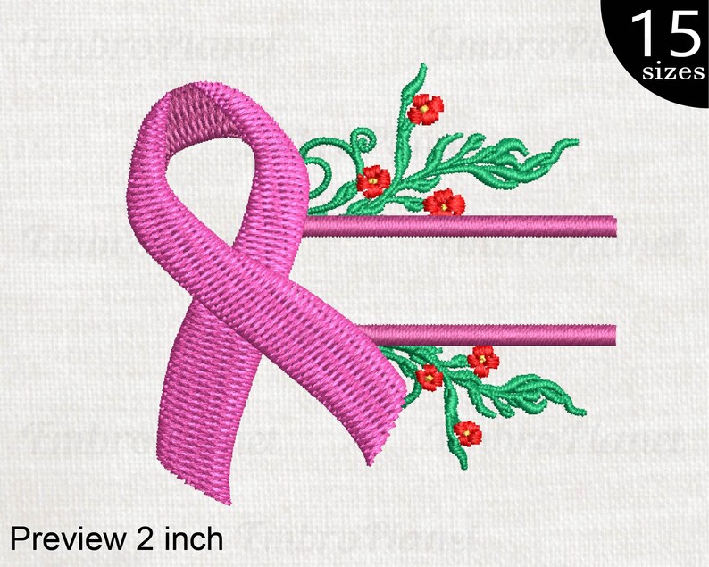 Split Awareness Ribbon - Design for Embroidery Machine Digital Graphic ...