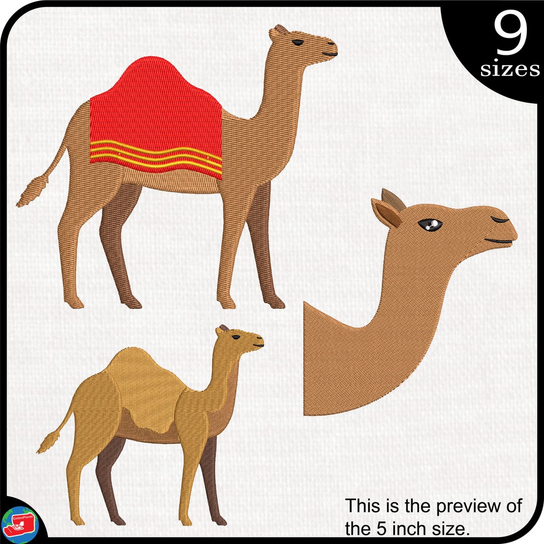 Camel Egypt Embroidery Files - Designs for Embroidery Machine Instant ...