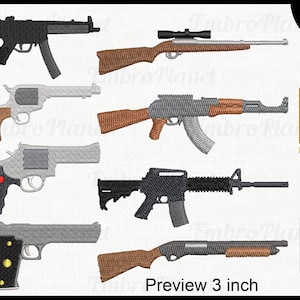 Guns Embroidery Designs – Machine Instant Download (9 Sizes) - Etsy