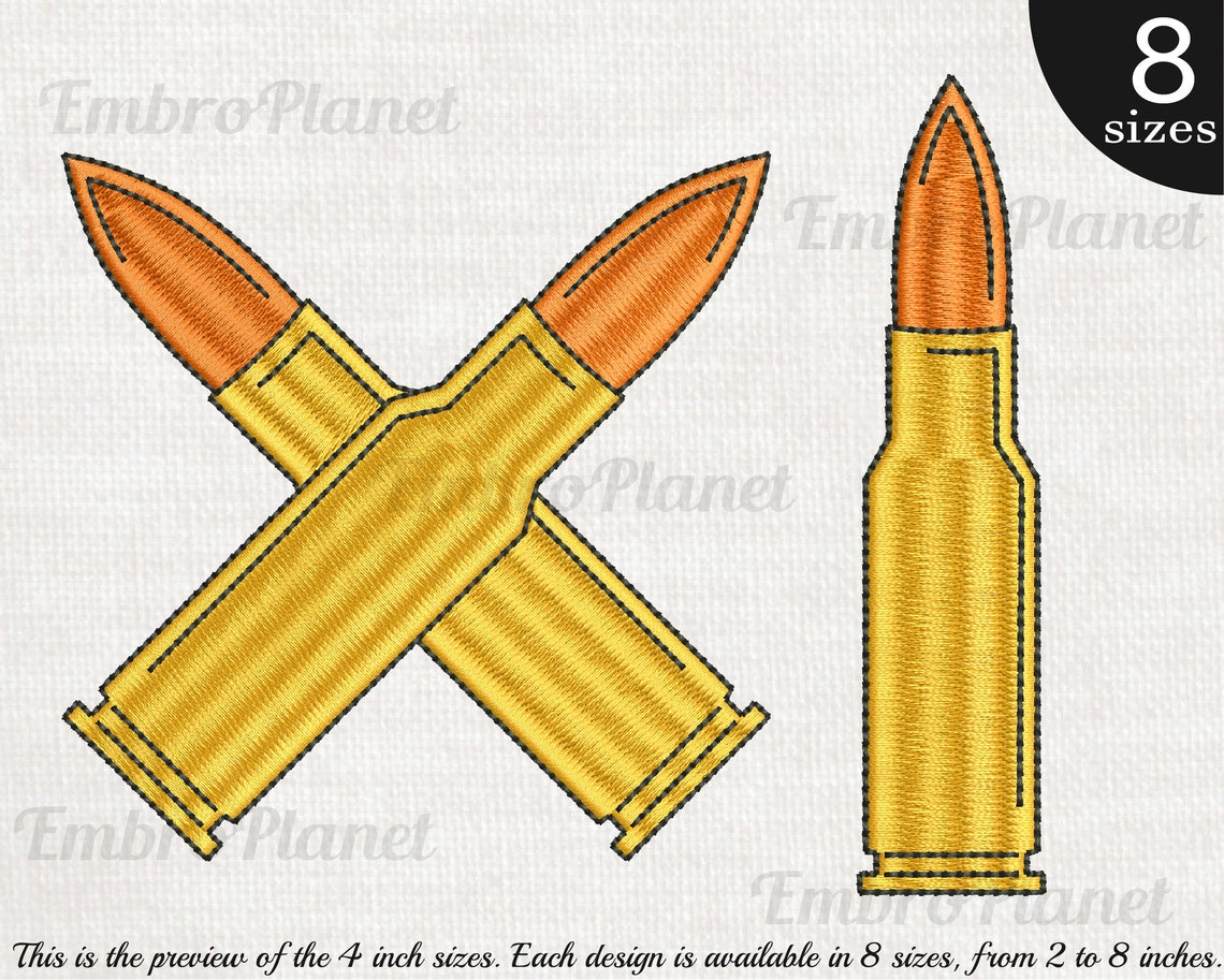 Bullets Design for Embroidery Machine Instant Download - Etsy