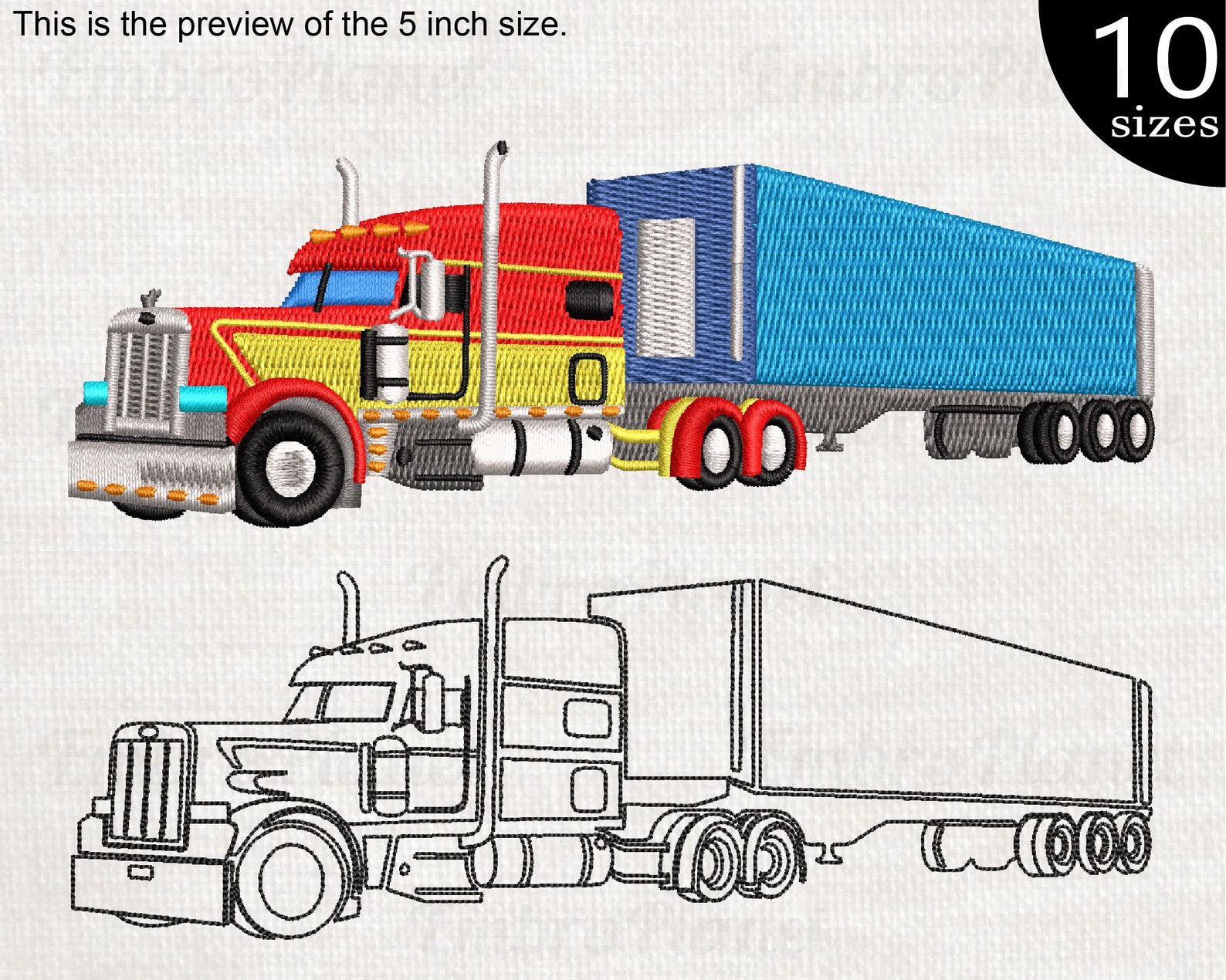 Best Truck Designs for Embroidery Machine Instant Download - Etsy