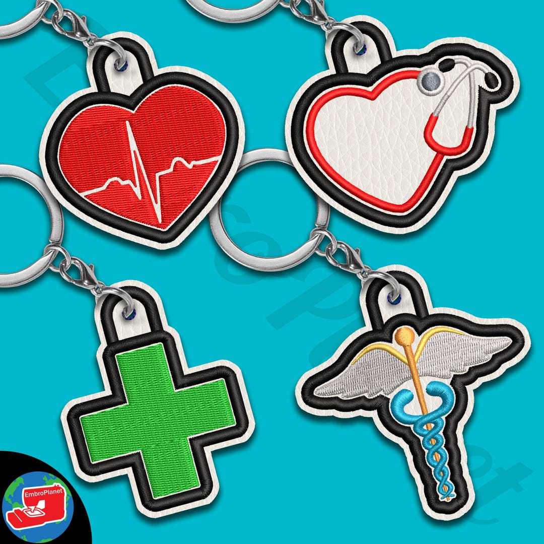Medical Signs Eyelet Keychain Digital Item - Eyelet Tab Gift - Key Fob ...