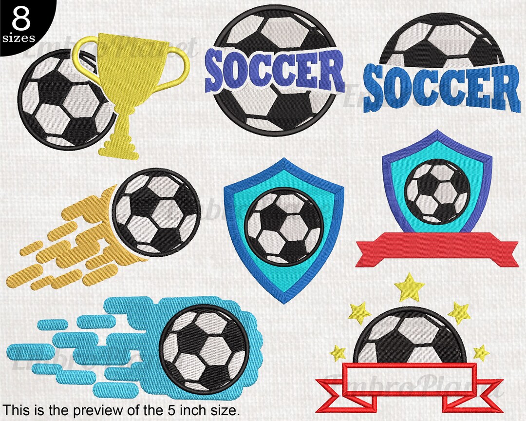 Soccer Embroidery Designs – Sports Icon Set (digital Download) - Etsy