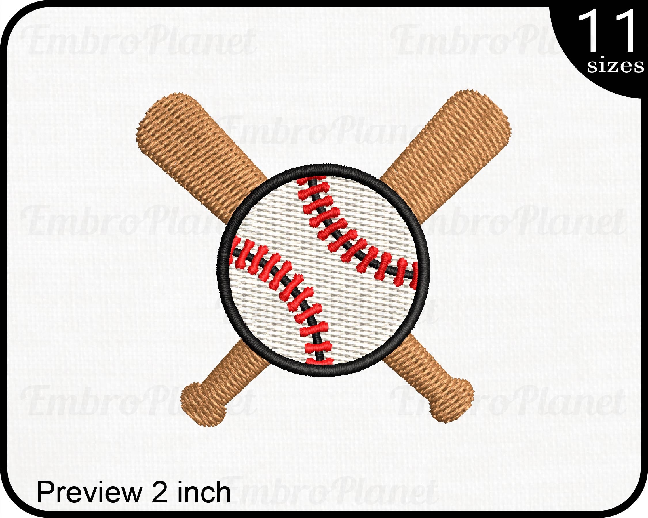 Crossed Baseball Bats And Ball