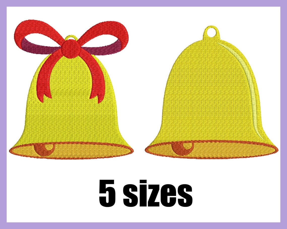 Christmas Bells Designs for Embroidery Machine Digital - Etsy