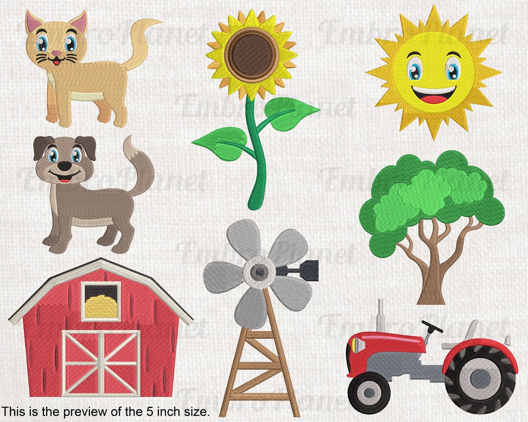 The Farm Designs for Embroidery Machine Instant Download - Etsy