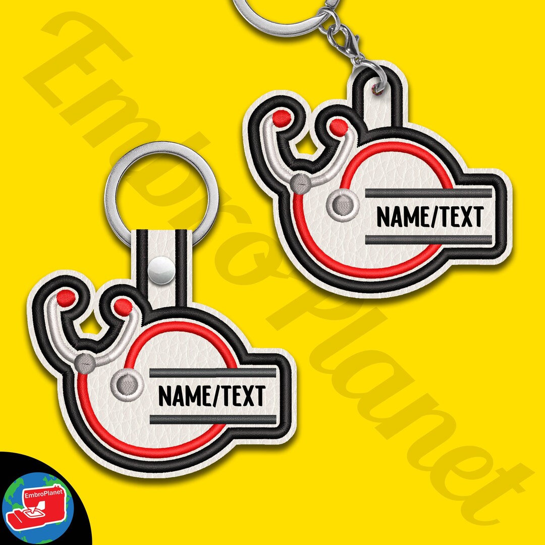 Satin Split Stethoscope Snap and Eyelet Keychain Digital Item - Tab Key ...