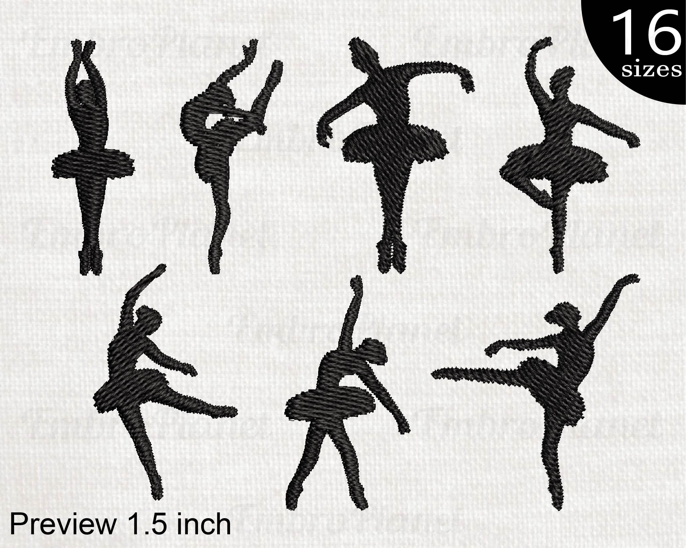 Ballet Girl, Ballerina Dance Embroidery Designs: Files for Embroidery ...