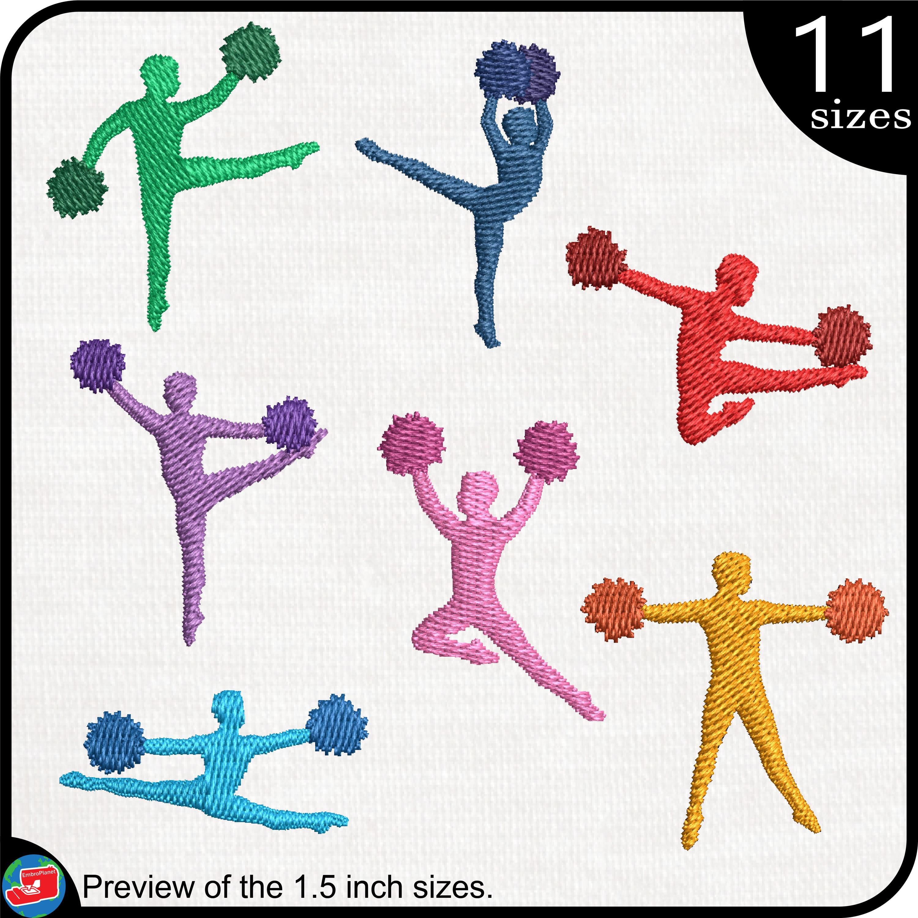 Male Cheerleader Dancer - Designs for Embroidery Machine Instant ...