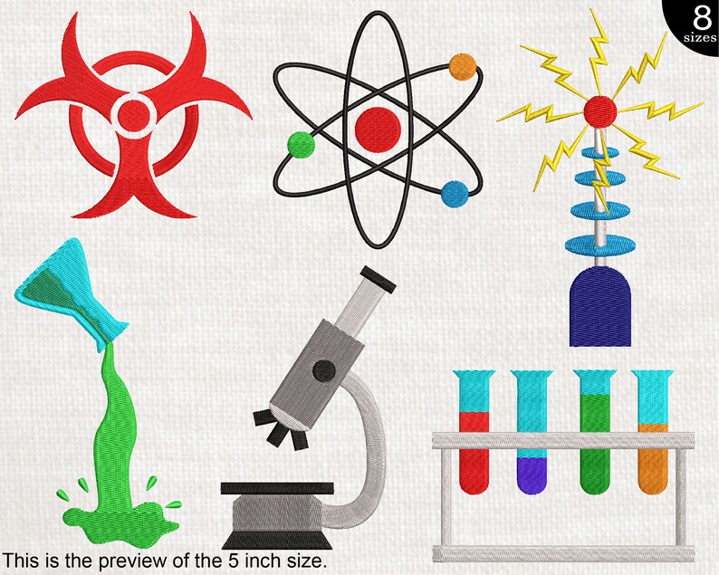Laboratory Designs for Embroidery Machine Instant Download - Etsy