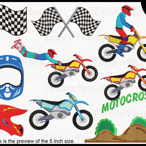 Motorcycle Embroidery Design for Embroidery Machine Instant - Etsy