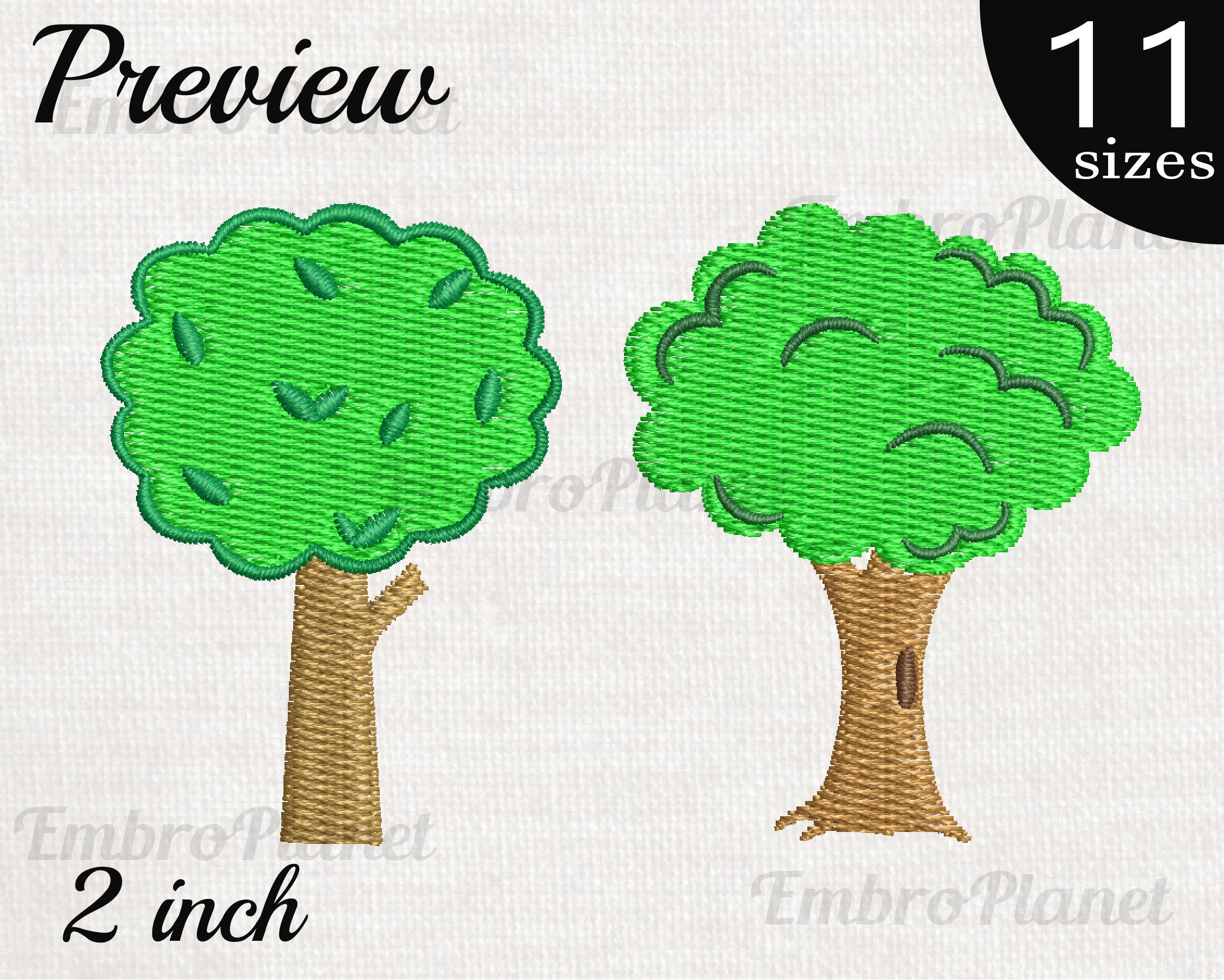 Tree Embroidery Design – Forest Plant Graphic (digital Download) - Etsy ...