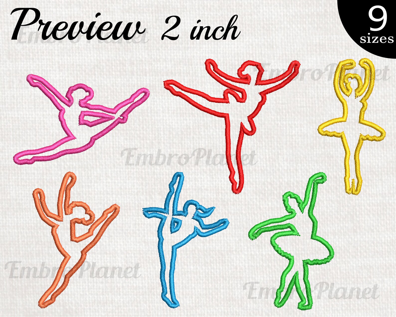 Ballet Applique – Embroidery Machine Design (digital Download) - Etsy