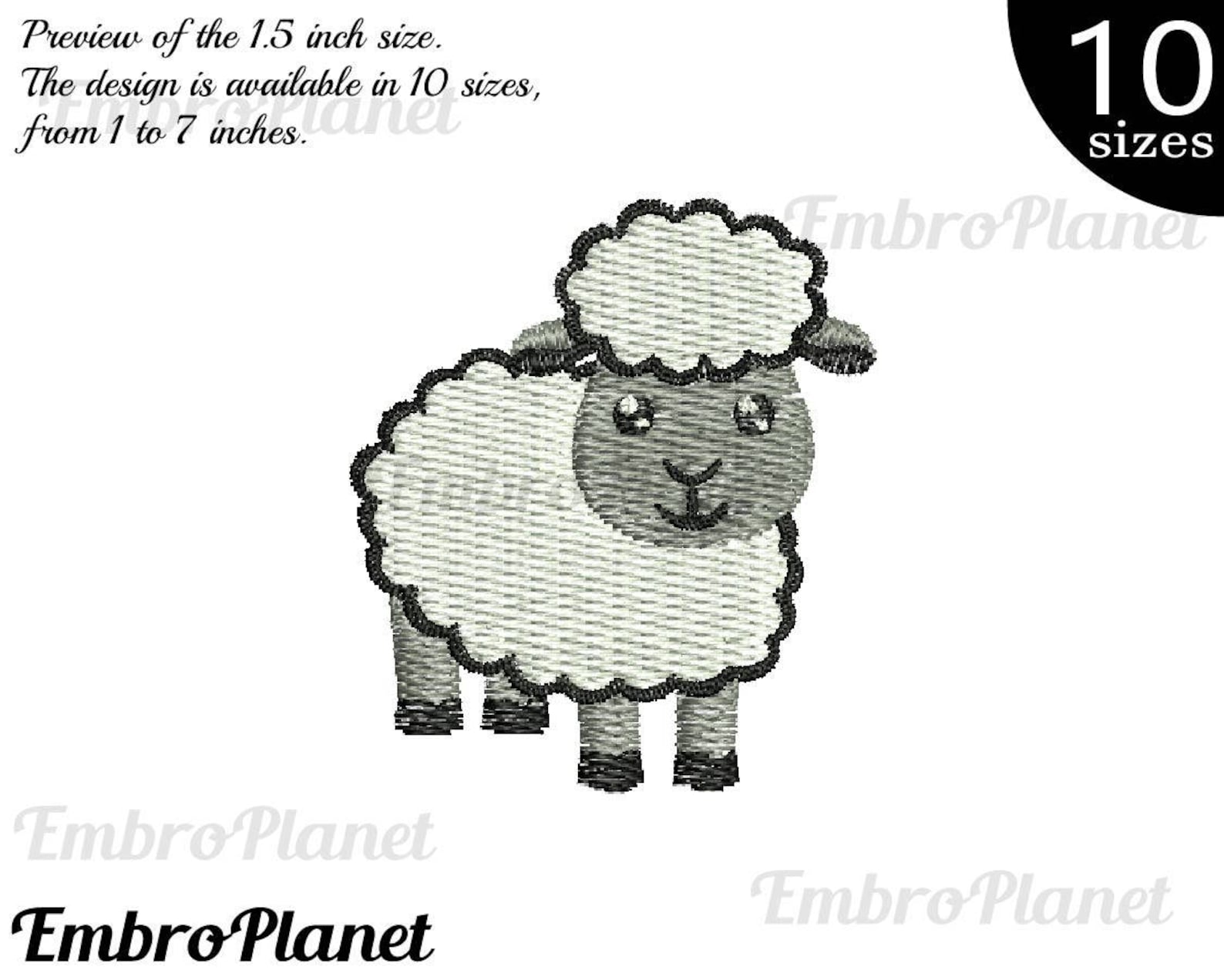 Sheep Designs for Embroidery Machine Instant Download | Etsy