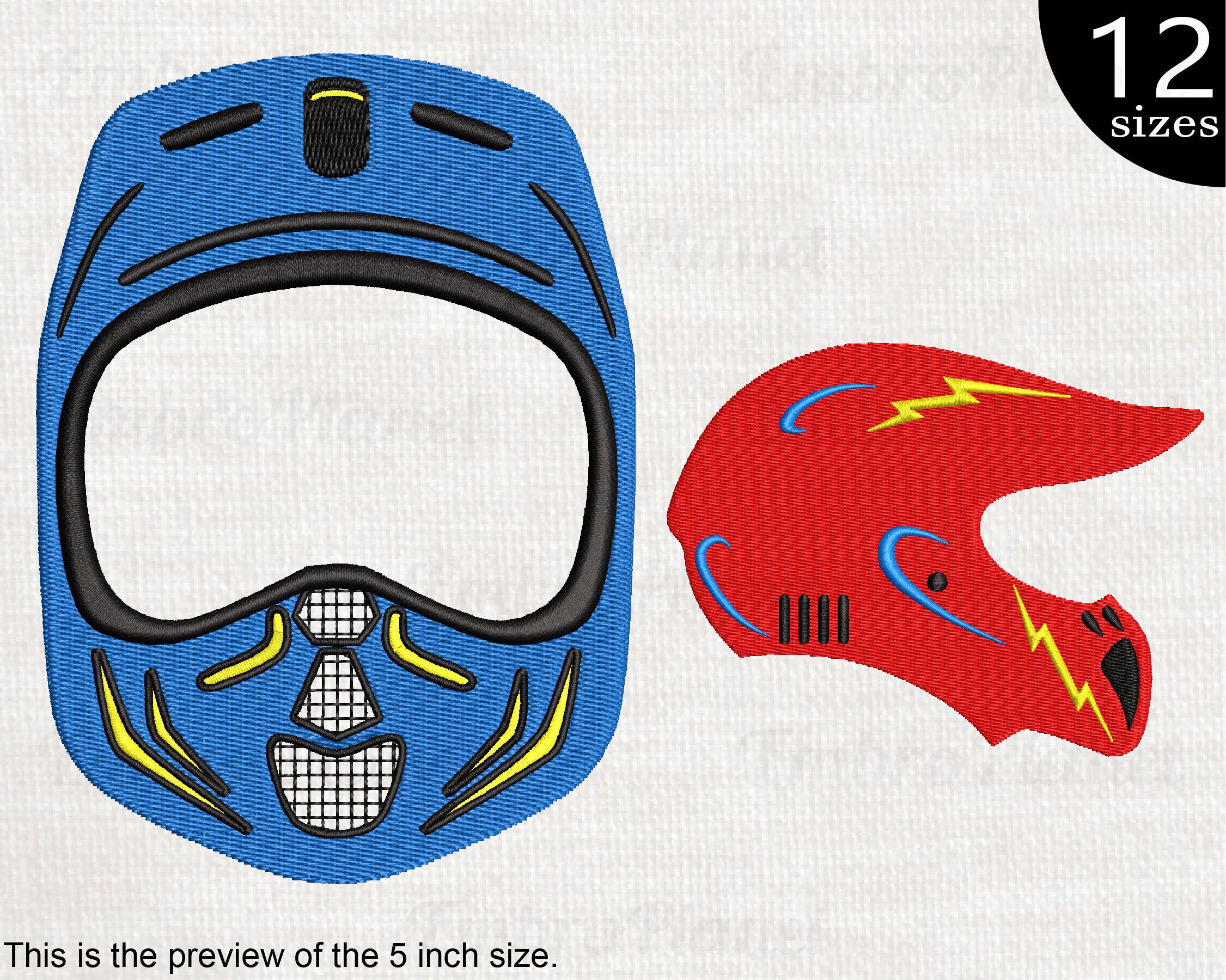 Motocross Helmets Designs for Embroidery Machine Instant - Etsy