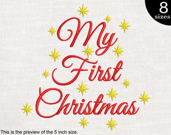 First Christmas Embroidery Design | Etsy