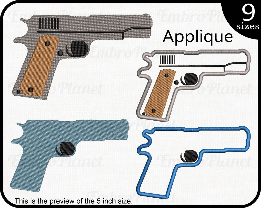 Colt Firearm - Designs for Embroidery Machine Instant Download Digital ...