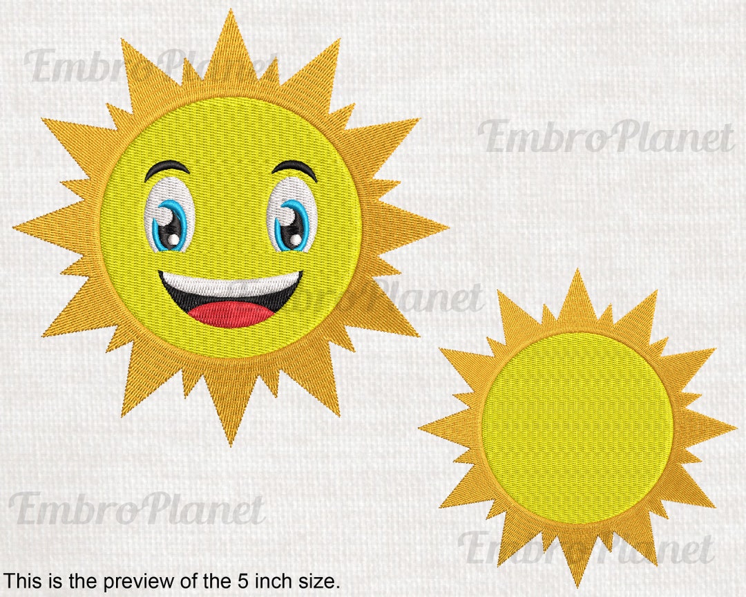 Sun - Designs for Embroidery Machine Instant Download Digital File ...