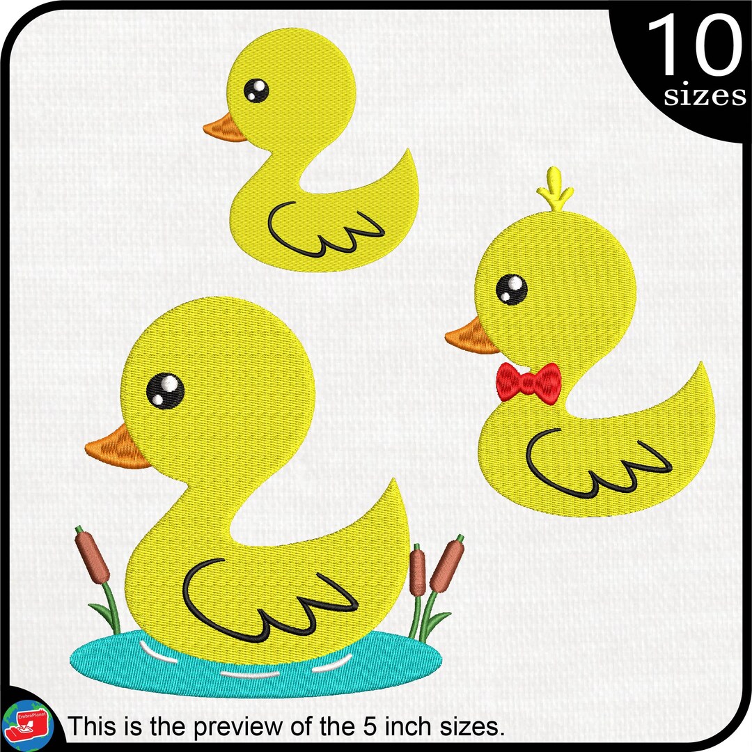 Cute Duck - Designs for Embroidery Machine Instant Download Digital ...