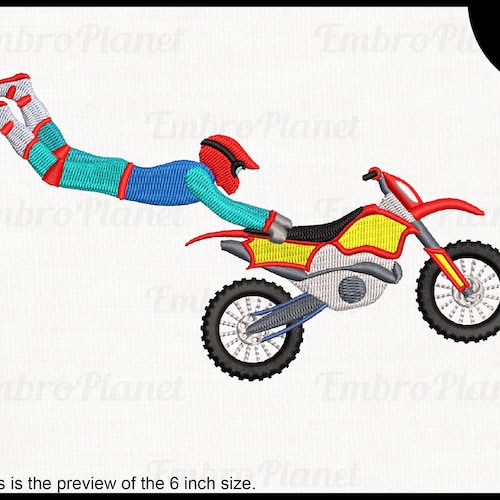 Motorcycle Embroidery Design for Embroidery Machine Instant - Etsy