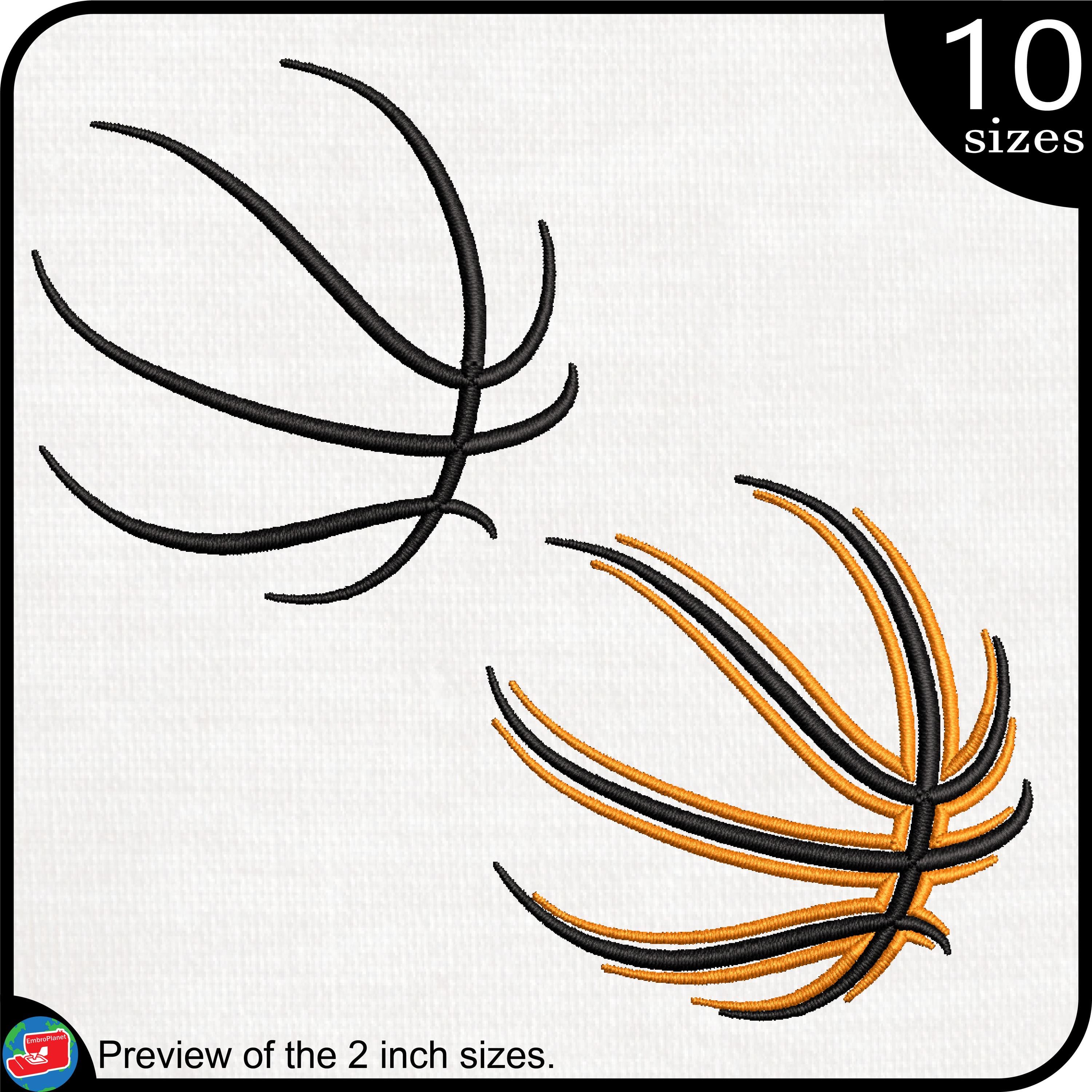 Basketball Embroidery Design - Sport Ball Outline (digital Download) - Etsy